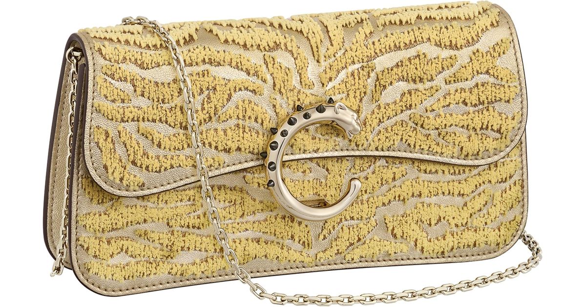Cartier Mini Embroidered Panthère De Cross-Body Bag in Metallic | Lyst UK