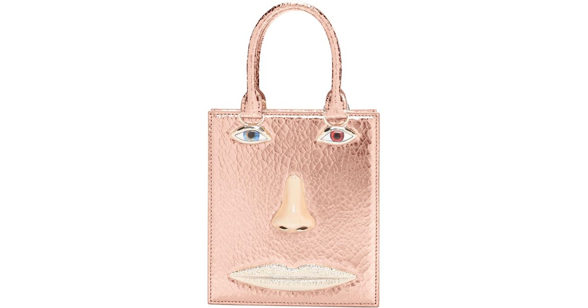 Schiaparelli Mini Leather Anatomy Jewellery Top-Handle Bag in Pink ...