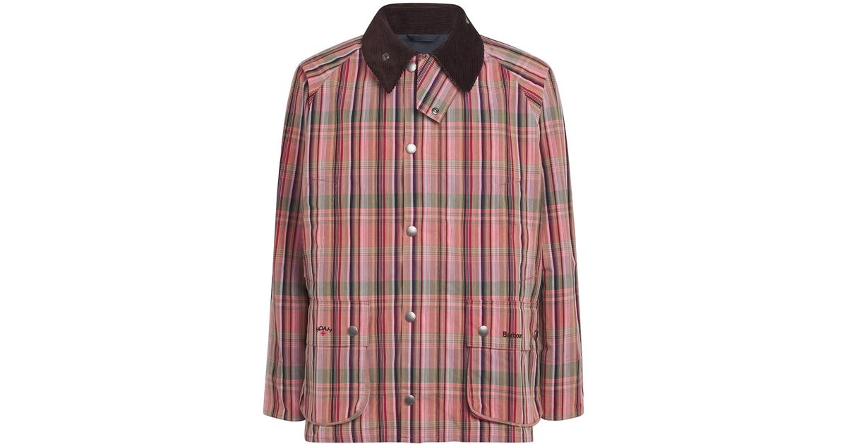 Barbour X Noah Madras Bedale Jacket in Red for Men | Lyst