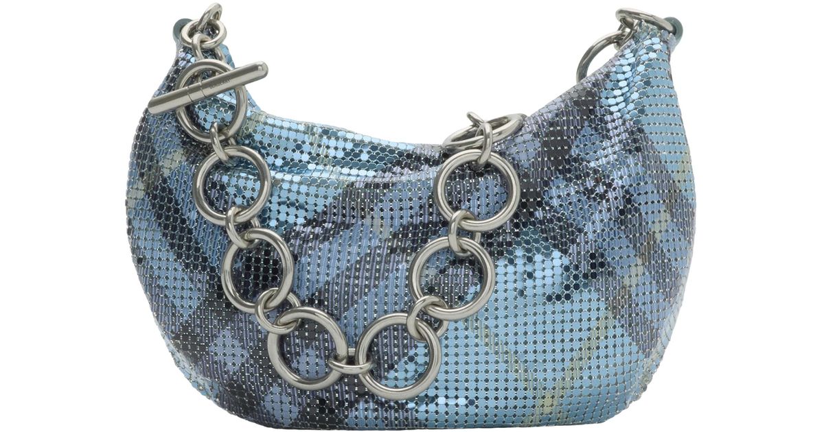 Burberry Chainmail Shoulder Bag in Blue | Lyst