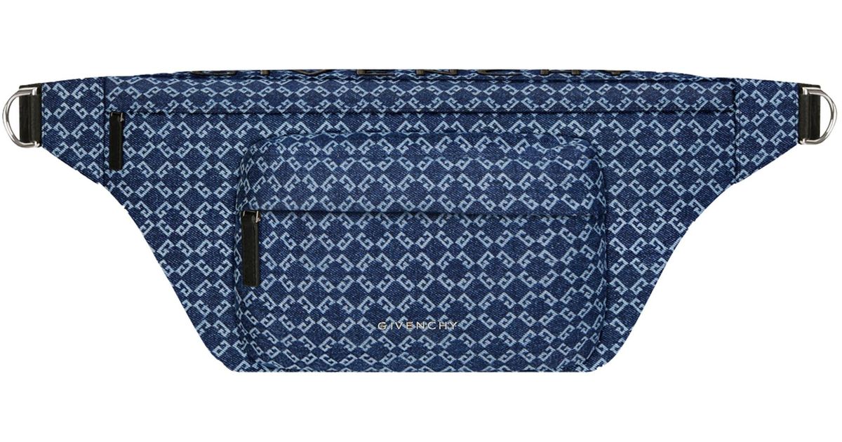 Givenchy Denim Monogram 72 Essential U Belt Bag in Blue for Men | Lyst