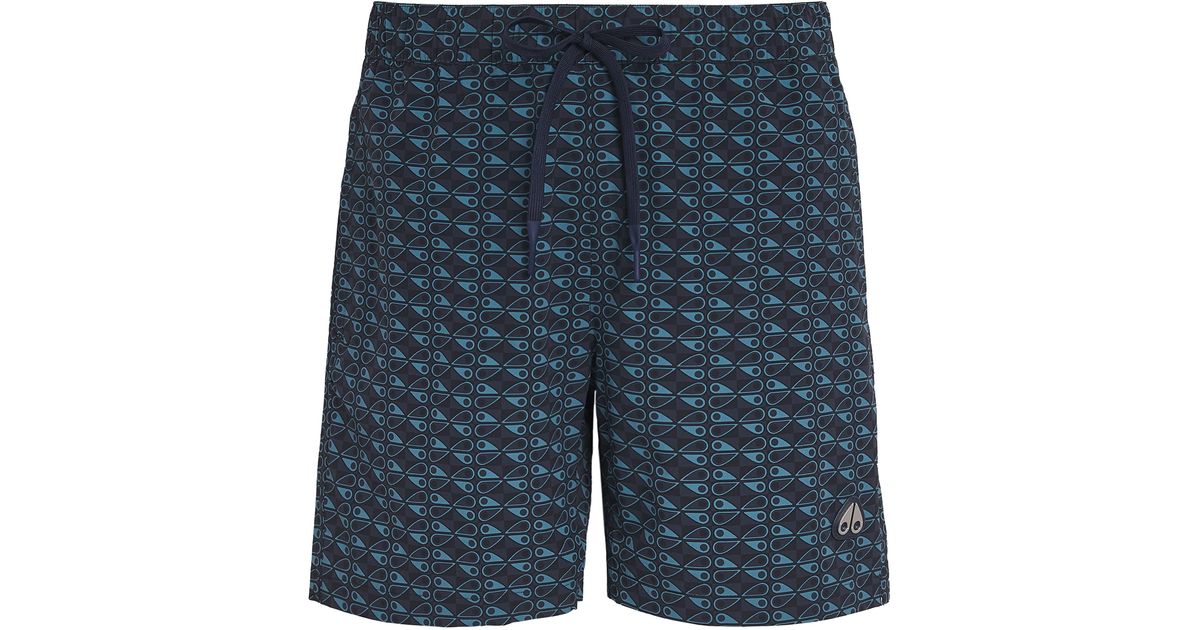 Moose Knuckles Monogram Swim Shorts in Blue for Men | Lyst UK