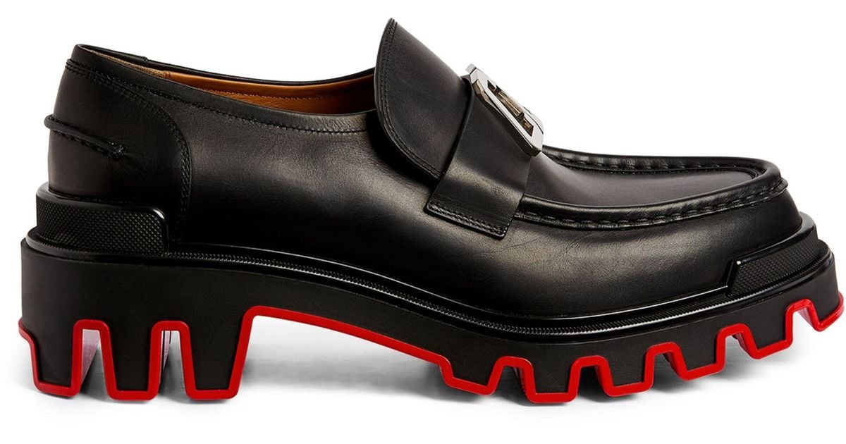 Christian Louboutin Cl Moc Dune Loafers in Black for Men | Lyst