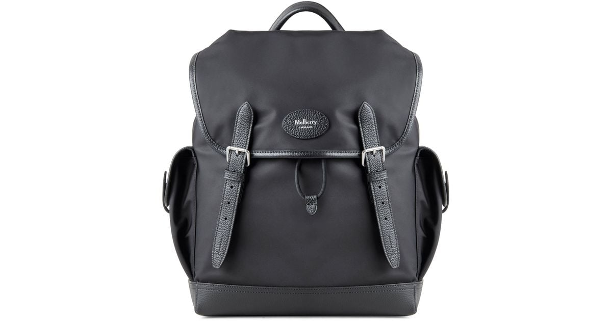 Mulberry Nylon Heritage Backpack in Black for Men | Lyst