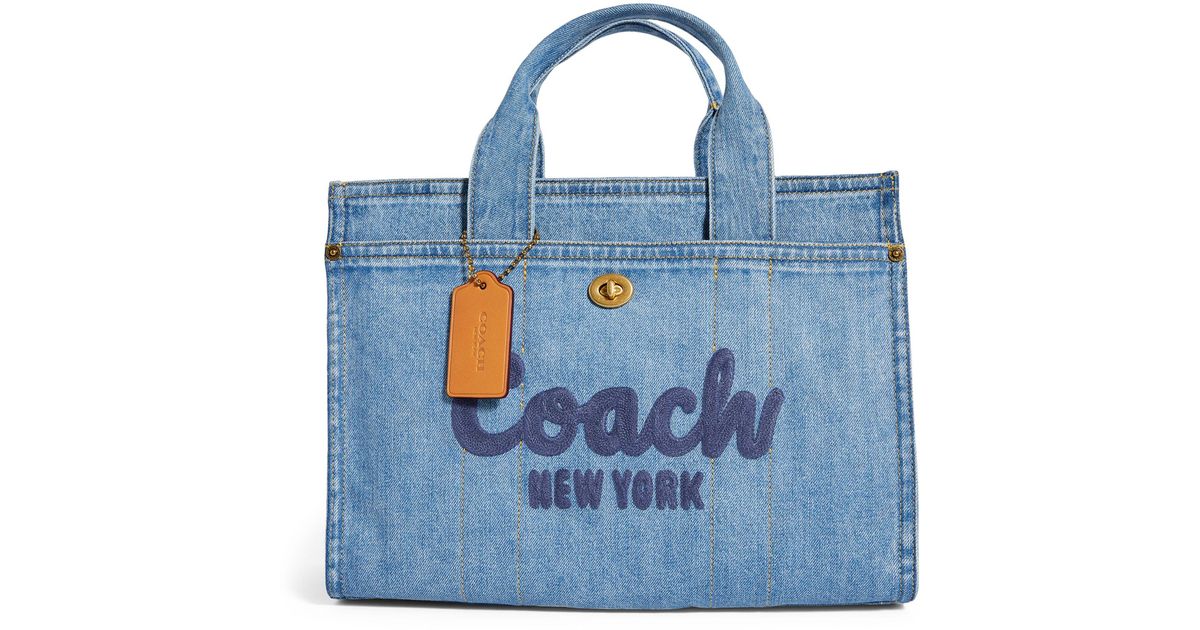 COACH Denim Cargo Tote Bag in Blue | Lyst
