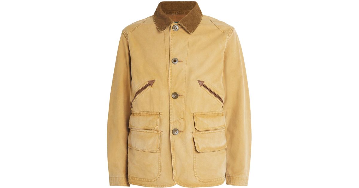 Polo Ralph Lauren Cotton Utility Jacket in Metallic for Men | Lyst