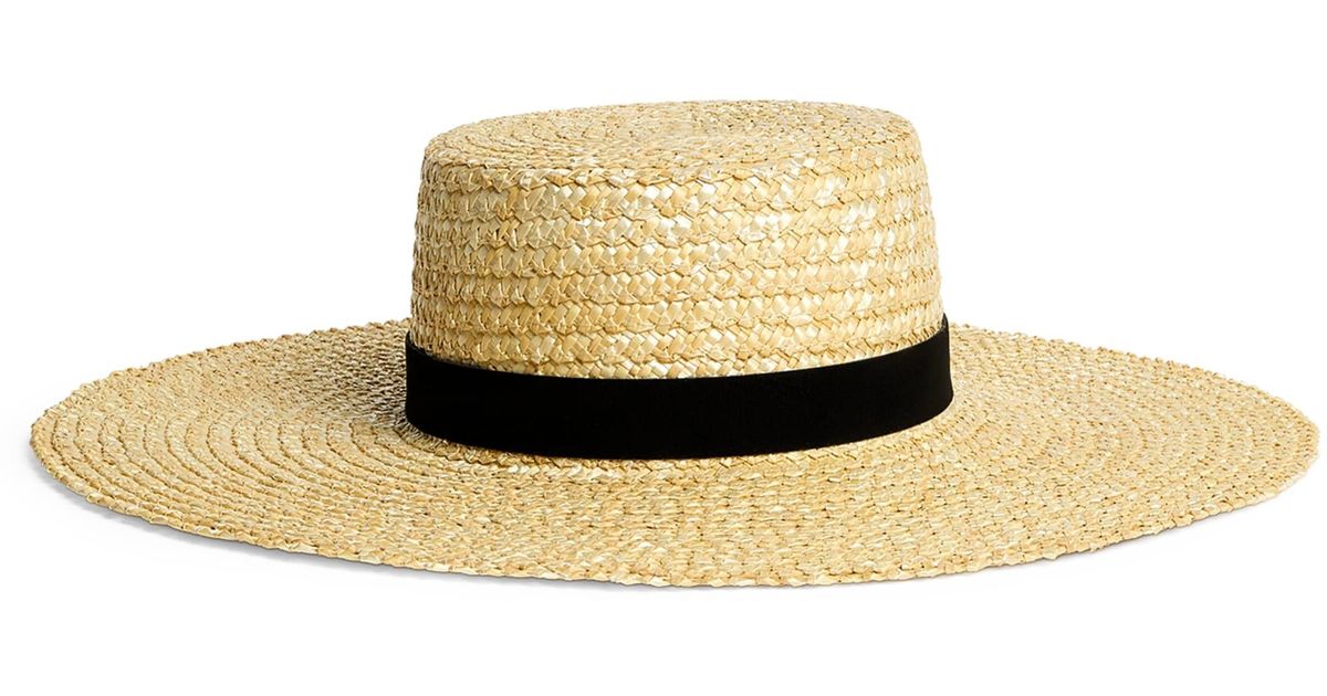 Lack of Color Raffia Mira Boater Hat in Natural | Lyst UK