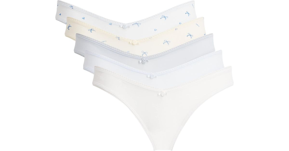 Skims Fits Everybody Dipped Tanga in White | Lyst