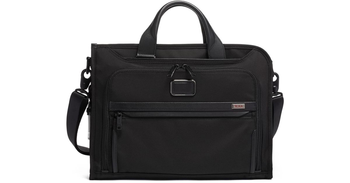 Tumi Alpha 3 Slim Deluxe Portfolio in Black for Men | Lyst