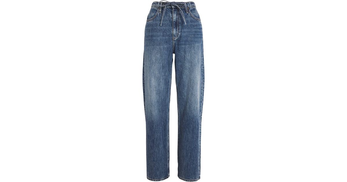 Rag & Bone Drawstring Phoebe Wide-Leg Jeans in Blue | Lyst UK