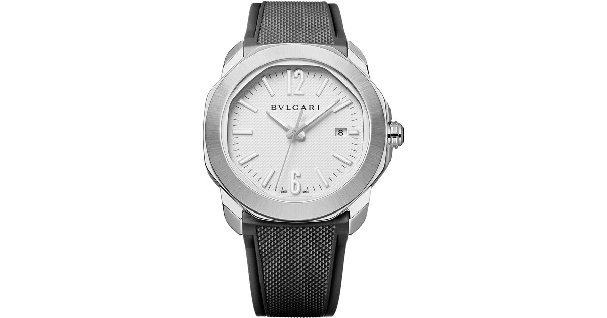 BVLGARI Stainless Steel Octo Roma Automatic Watch in Grey for Men | Lyst UK