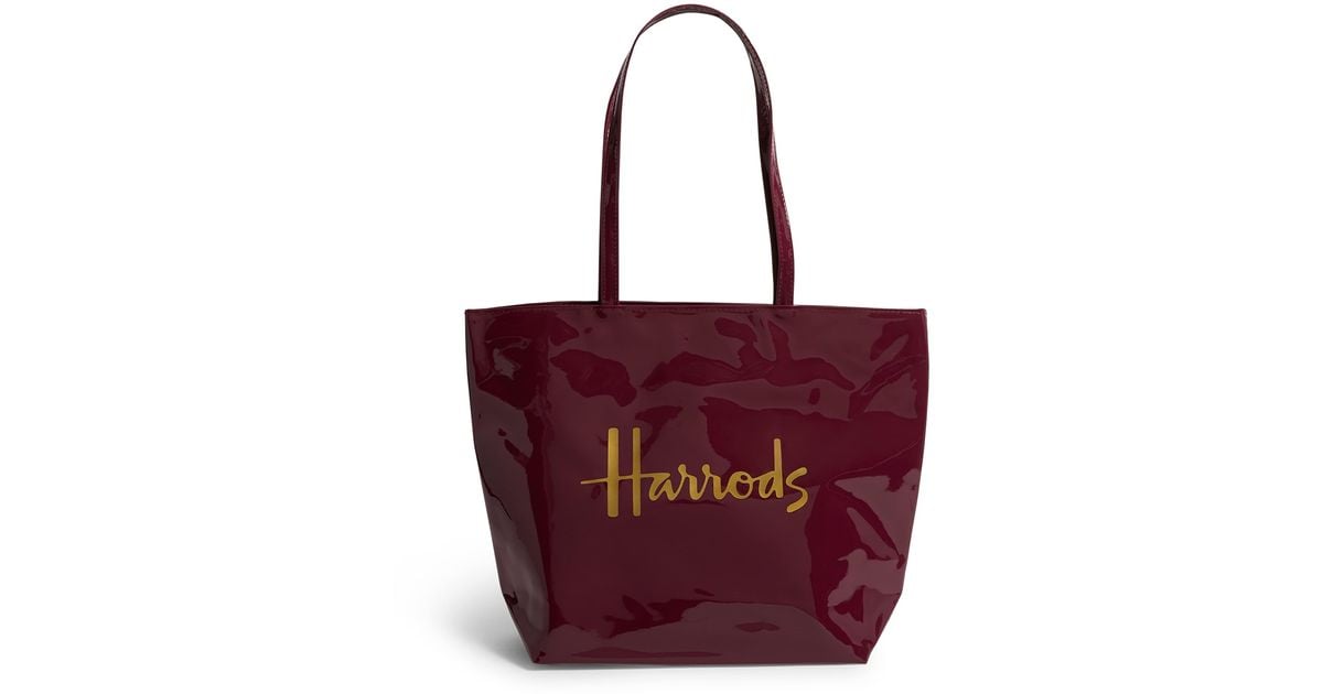 Harrods Logo Shoulder Tote Bag in Red | Lyst UK