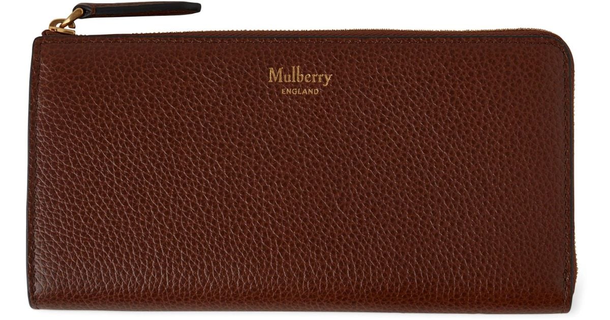 Mulberry Leather Continental Long Zip-Around Wallet in Brown | Lyst UK