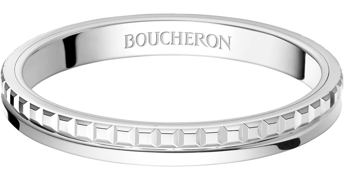 Boucheron Small Platinum Quatre Radiant Edition Wedding Band in ...