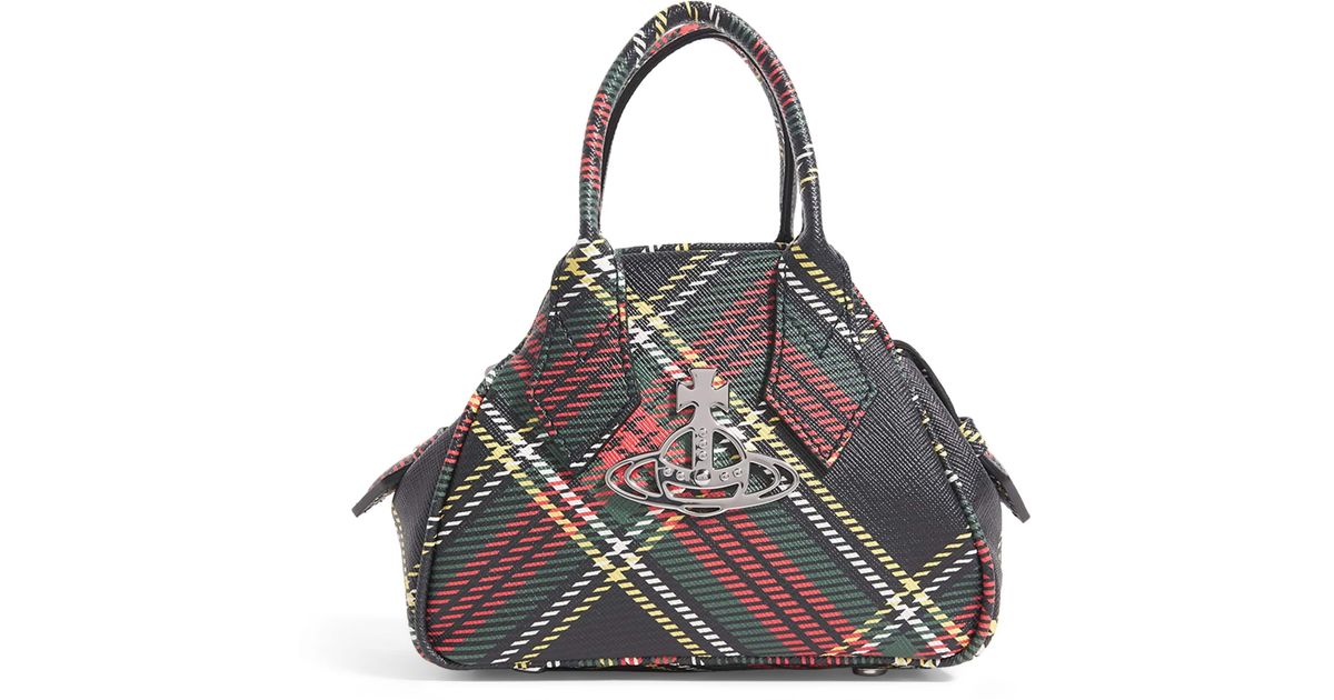 Vivienne Westwood Small Tartan Chain Purse in Black | Lyst