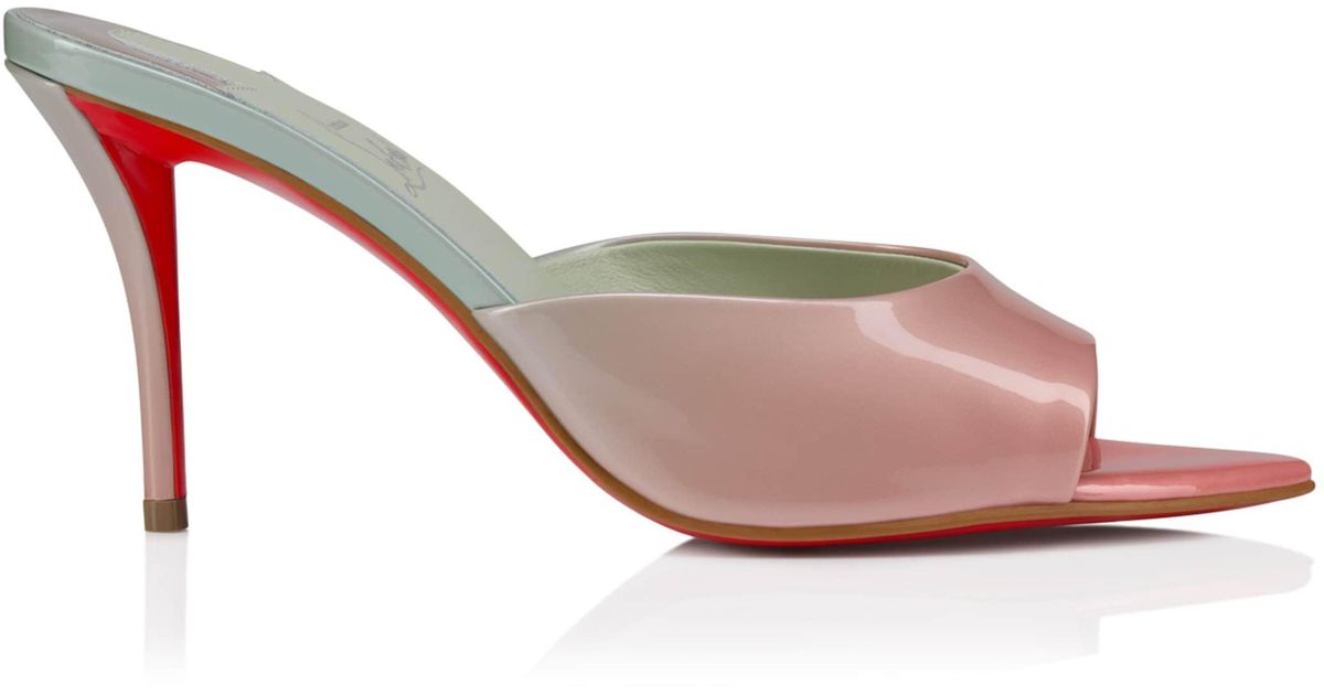 Christian Louboutin Miss Z Patent Leather Mules 80 in Pink | Lyst UK