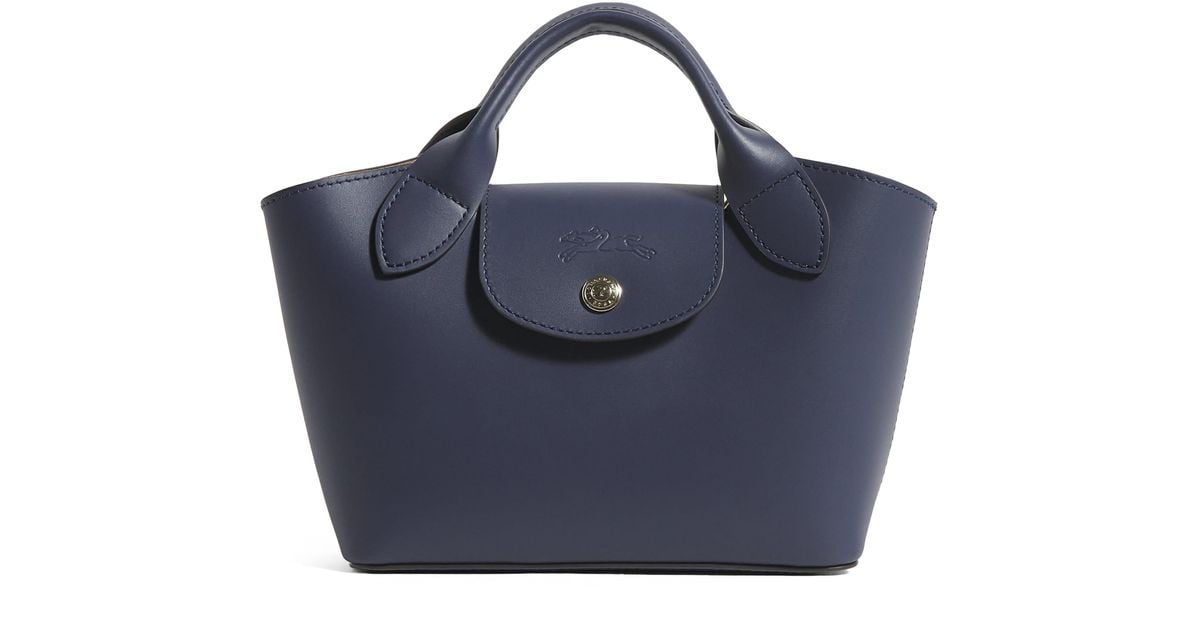 Longchamp Extra-Small Leather Épure Tote Bag in Blue | Lyst UK