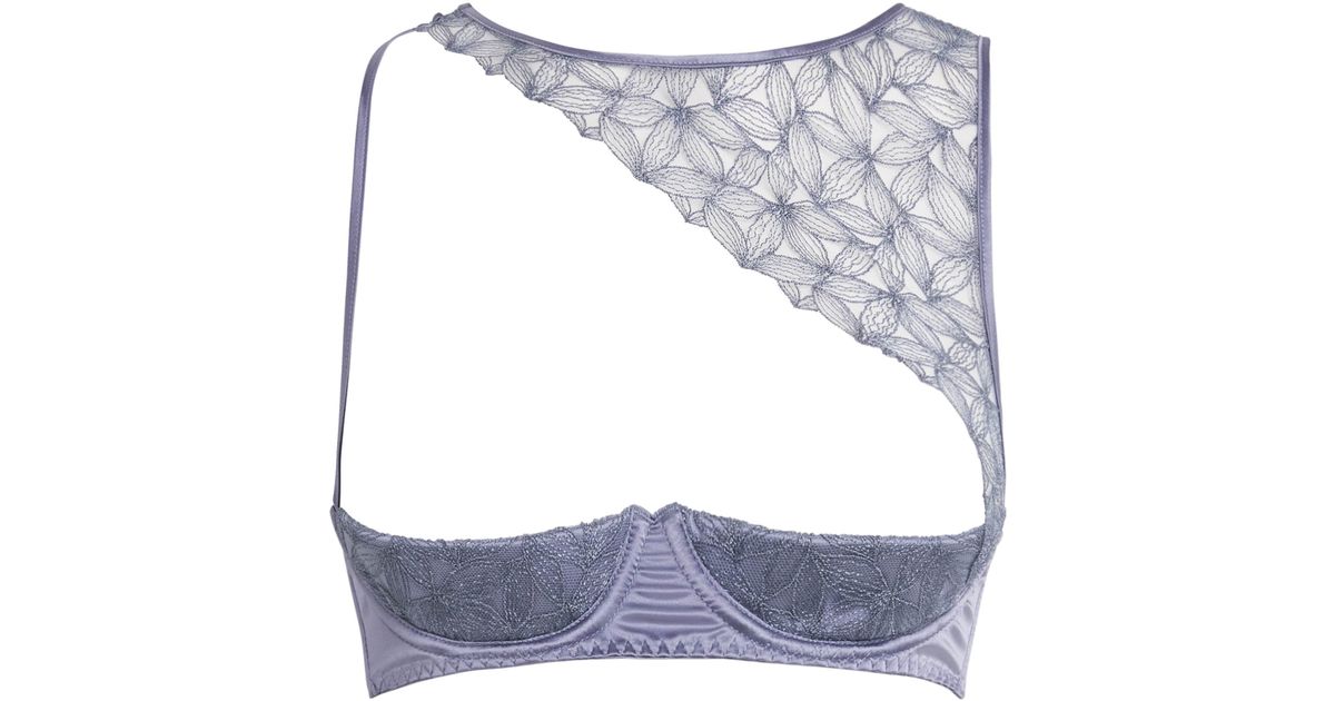 Coco De Mer Lace Esme Quarter Cup Bra in Grey | Lyst UK
