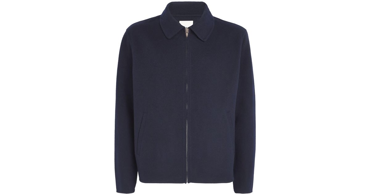 Sandro Double-Faced Wool-Blend Jacket in Blue for Men | Lyst