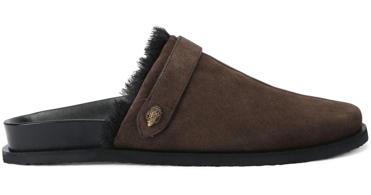 Kurt Geiger Suede Hatton Slippers in Brown for Men | Lyst