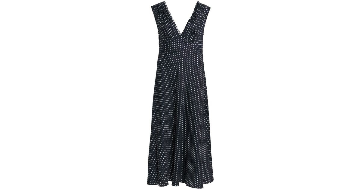 Doen Silk-Blend Tahlia Midi Dress in Blue | Lyst