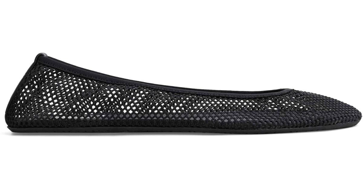 Alaïa Mesh Slip-On Ballet Flats in Black | Lyst