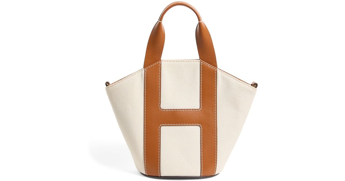 Harrods Grab Canvas Tote Bag in Brown | Lyst