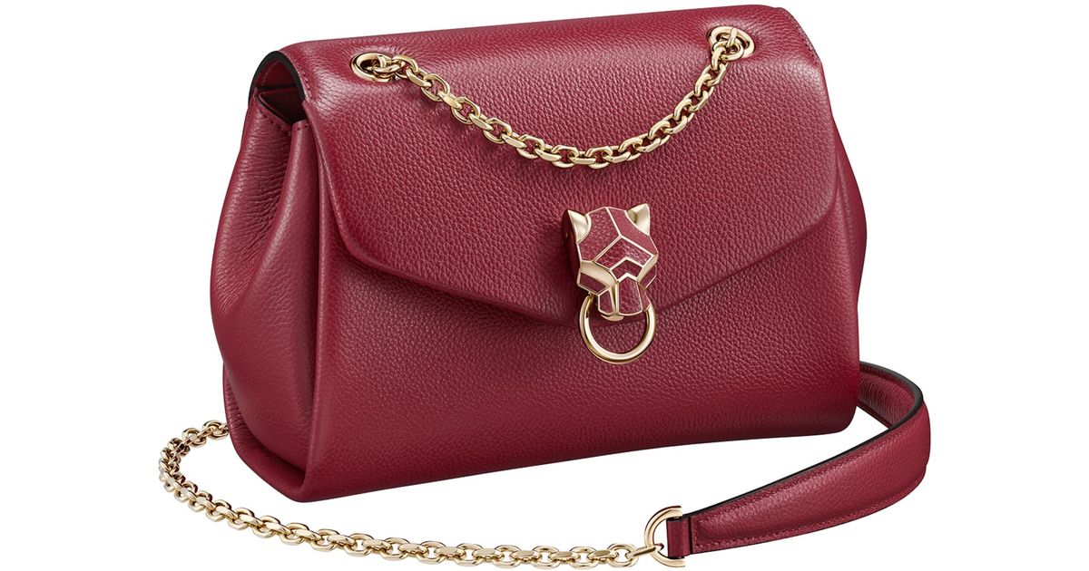 Cartier Mini Panthère Graphique De Shoulder Bag in Red | Lyst UK