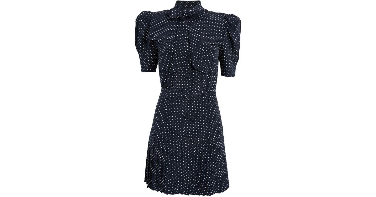 Alessandra Rich Polka-dot Mini Dress in Blue | Lyst