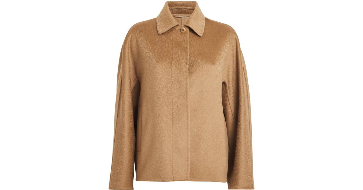 Max Mara Cashmere Midas Shirt Jacket in Brown | Lyst