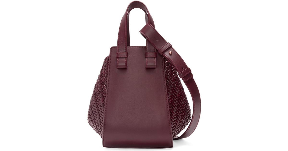 Loewe Leather Hammock Top-Handle Bag in Purple | Lyst