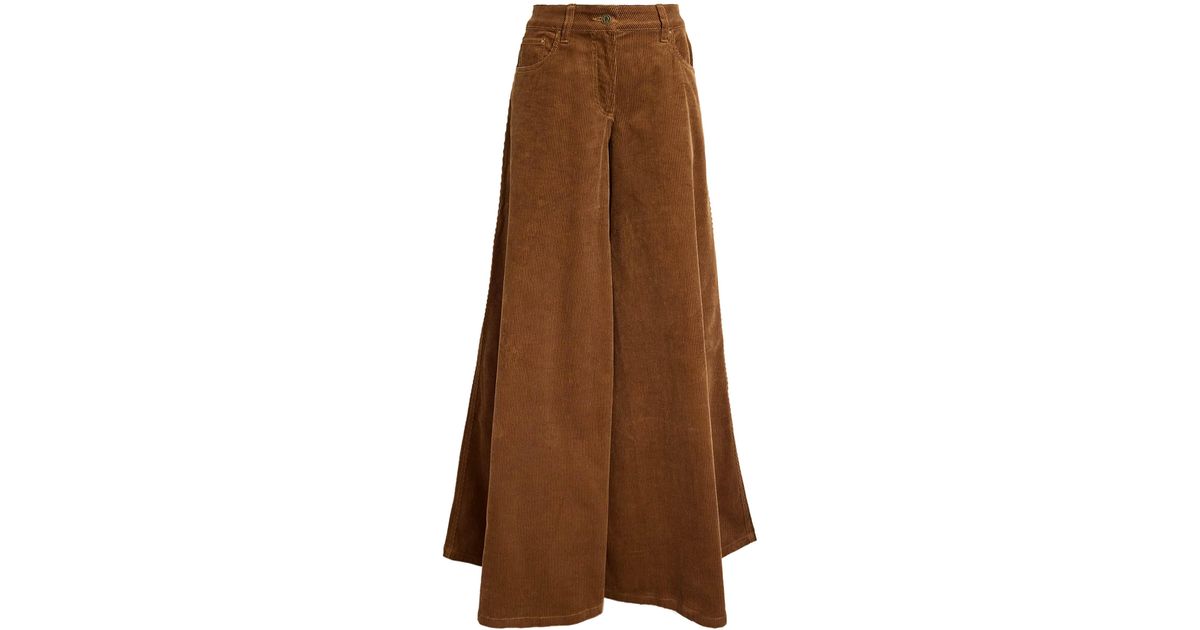 A.W.A.K.E. MODE Corduroy Wide-Leg Jeans in Brown | Lyst
