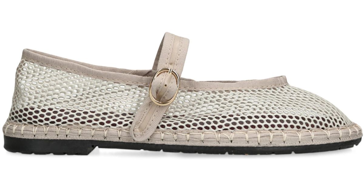 Flabelus Mesh Isabella Ballet Flats in White | Lyst UK