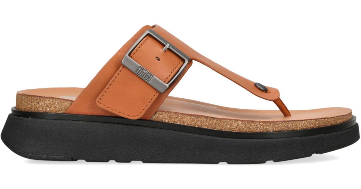 Fitflop Leather Gen-ff Toe-post Sandals in Brown for Men | Lyst