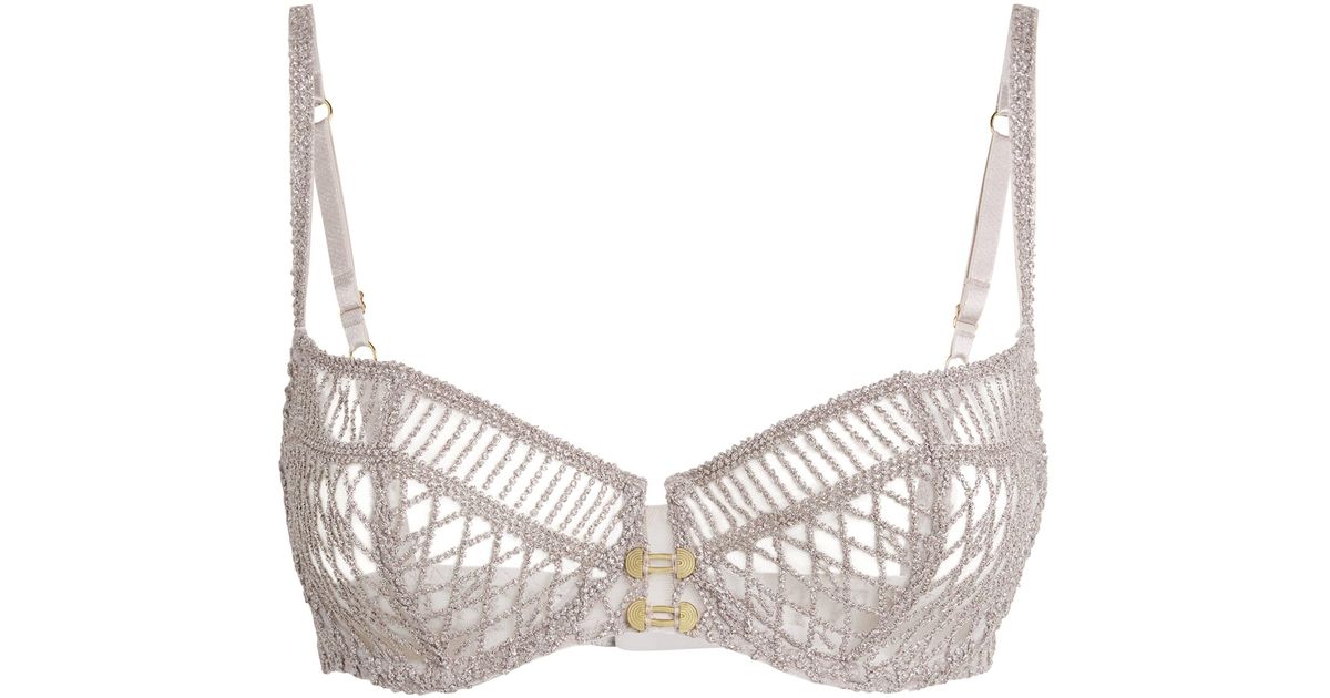 Aubade Stardust Dream Half-Cup Bra in Gray | Lyst