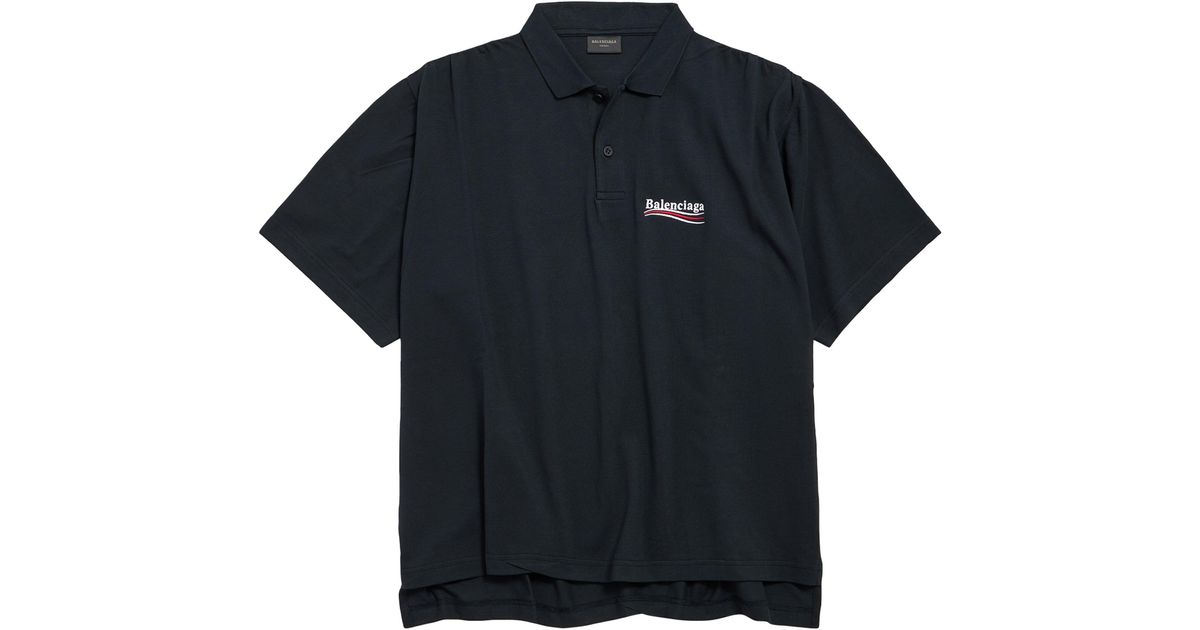 Balenciaga Cotton Piqué Political Campaign Polo Shirt in Blue for Men ...