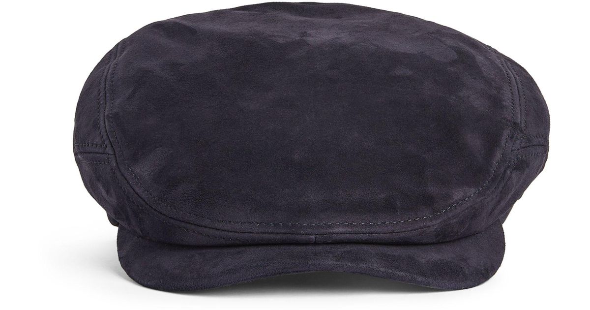 Stetson Goat Suede Driver Cap in Blue for Men | Lyst