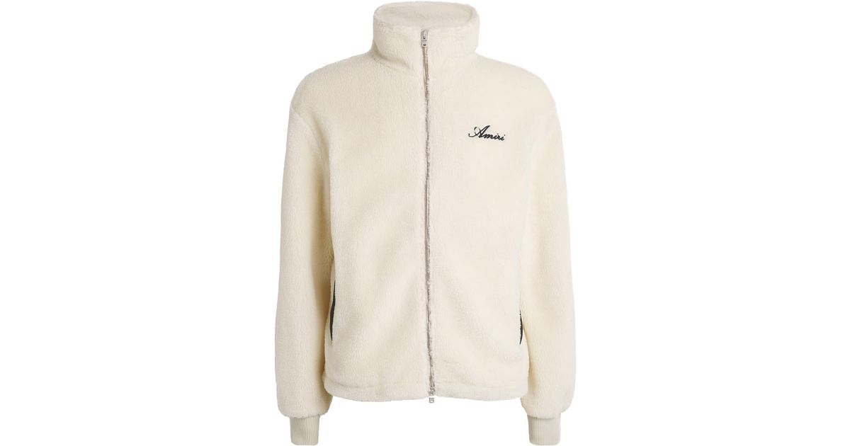 Amiri Fleece Bones Jacket in Natural for Men | Lyst