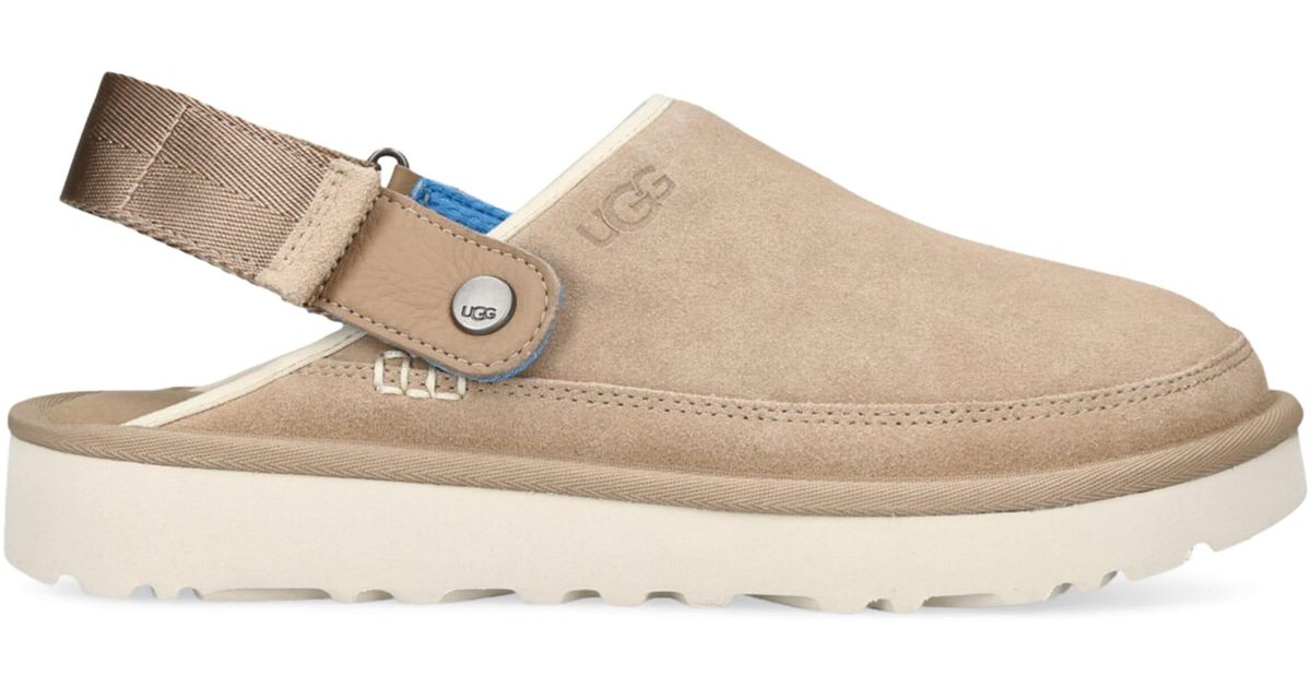 UGG Suede Goldencoast Clogs in Natural for Men | Lyst