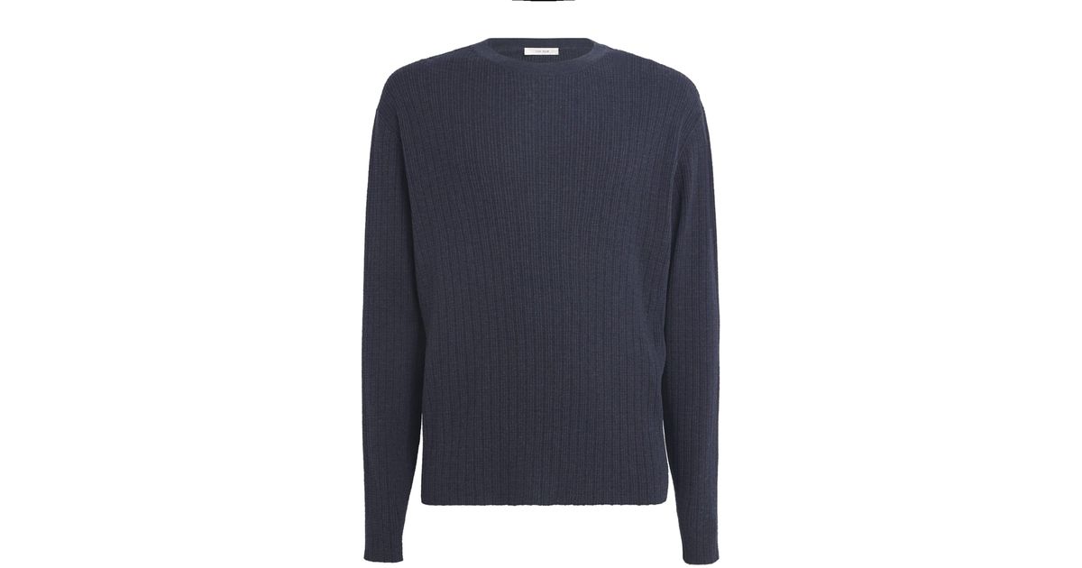 The Row Mielo Cotton-Cashmere Sweater in Blue for Men | Lyst
