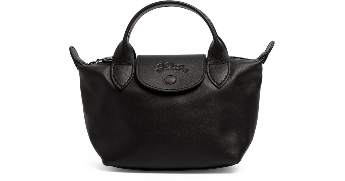 Longchamp Extra-Small Leather Le Pliage Xtra Handbag in Black | Lyst UK