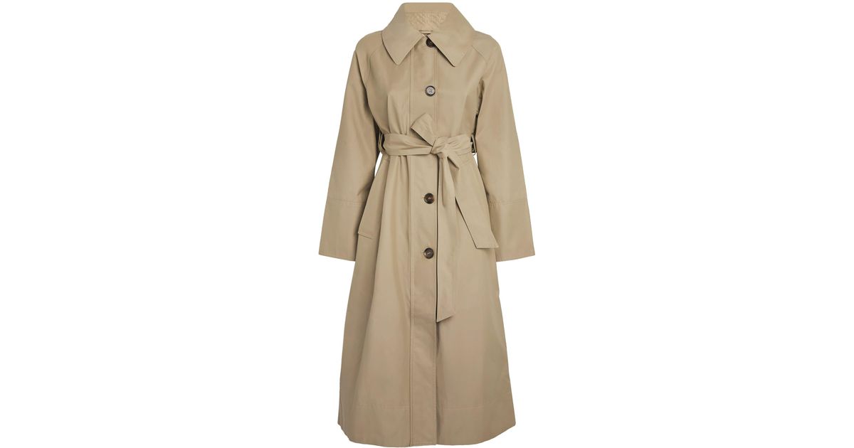 Barbour Beatrix Trench Coat in Natural | Lyst