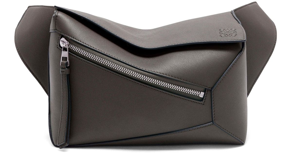 Loewe Small Leather Puzzle Belt Bag in Gray for Men | Lyst