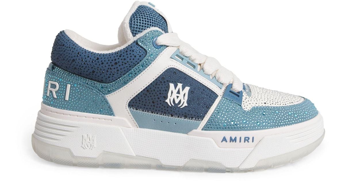 Amiri Crystal-Embellished Ma-1 Sneakers in Blue for Men | Lyst