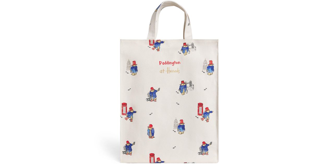 Harrods Medium Paddington Tote Bag in White | Lyst