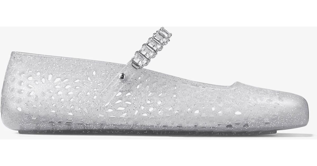Jimmy Choo The Jelly Ballet Flats in White | Lyst