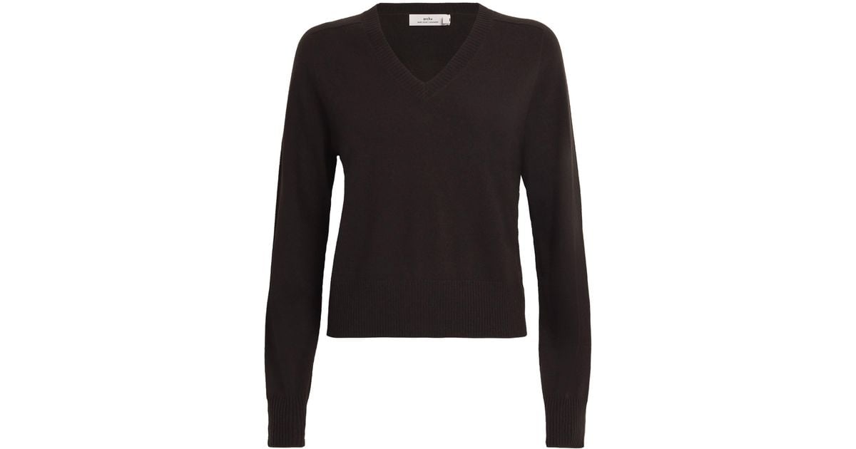arch4 Cashmere V-Neck Holyhead Sweater in Black | Lyst UK