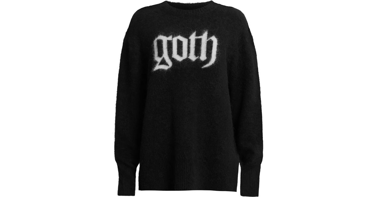 AllSaints Wool-Blend Goth Sweater in Black | Lyst
