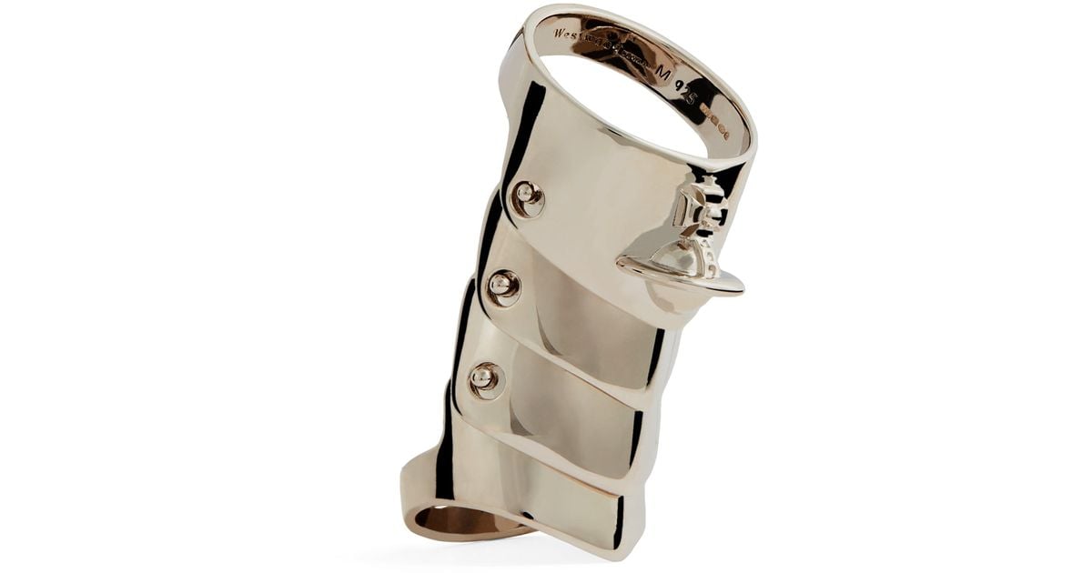 Vivienne Westwood Sterling Armour Ring in Natural for Men | Lyst