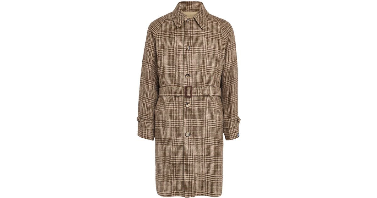 Polo Ralph Lauren Tweed Check Reversible Overcoat in Brown for Men | Lyst